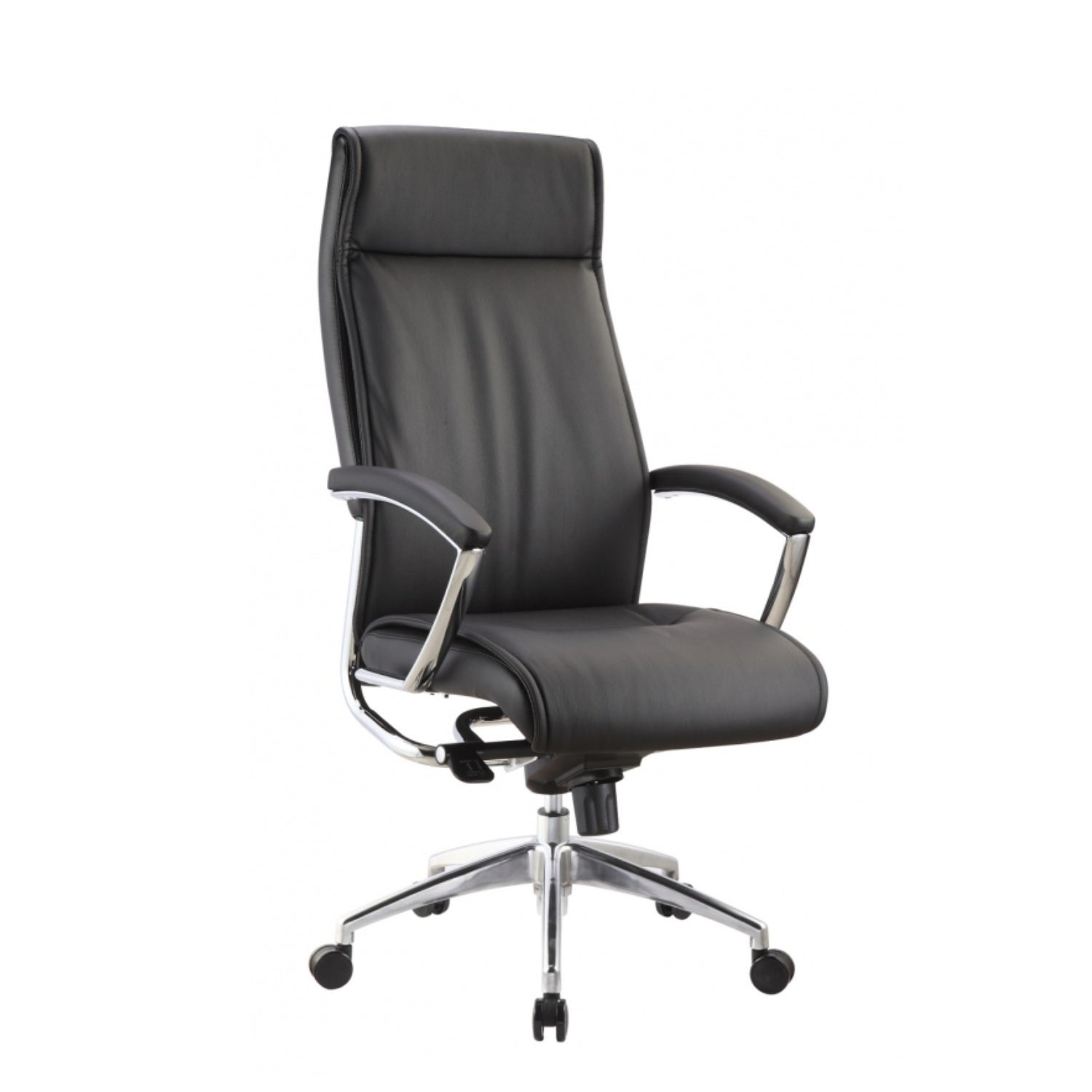 ALTO Executive Series Leather High Back Chair with Fixed Padded Arms,