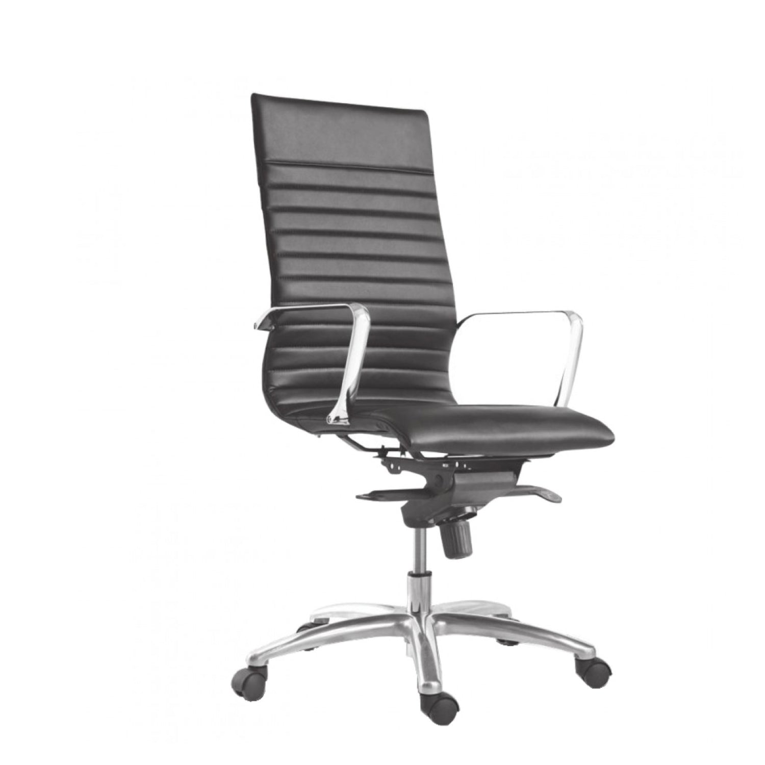 ZETTI High Back Executive Leather Chair, Black